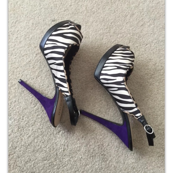 Guess | Shoes | Guess Zebra Glenisa Slingback Pumps Platform Zibra ...